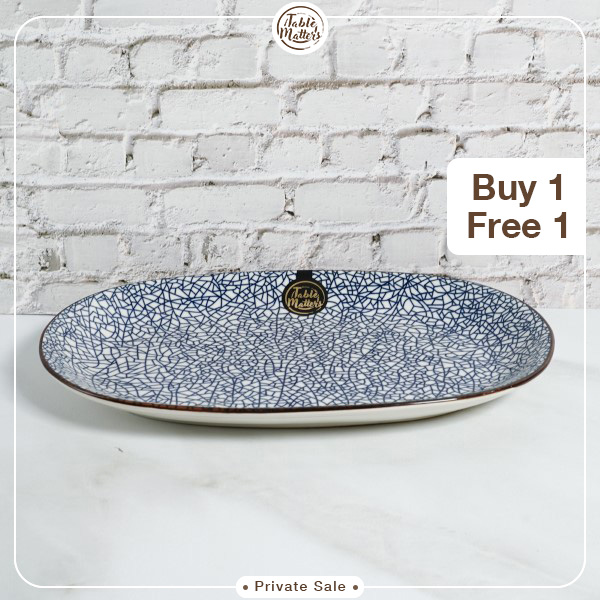 [1-FOR-1] Kori - 12 inch Oval Shaped Plate