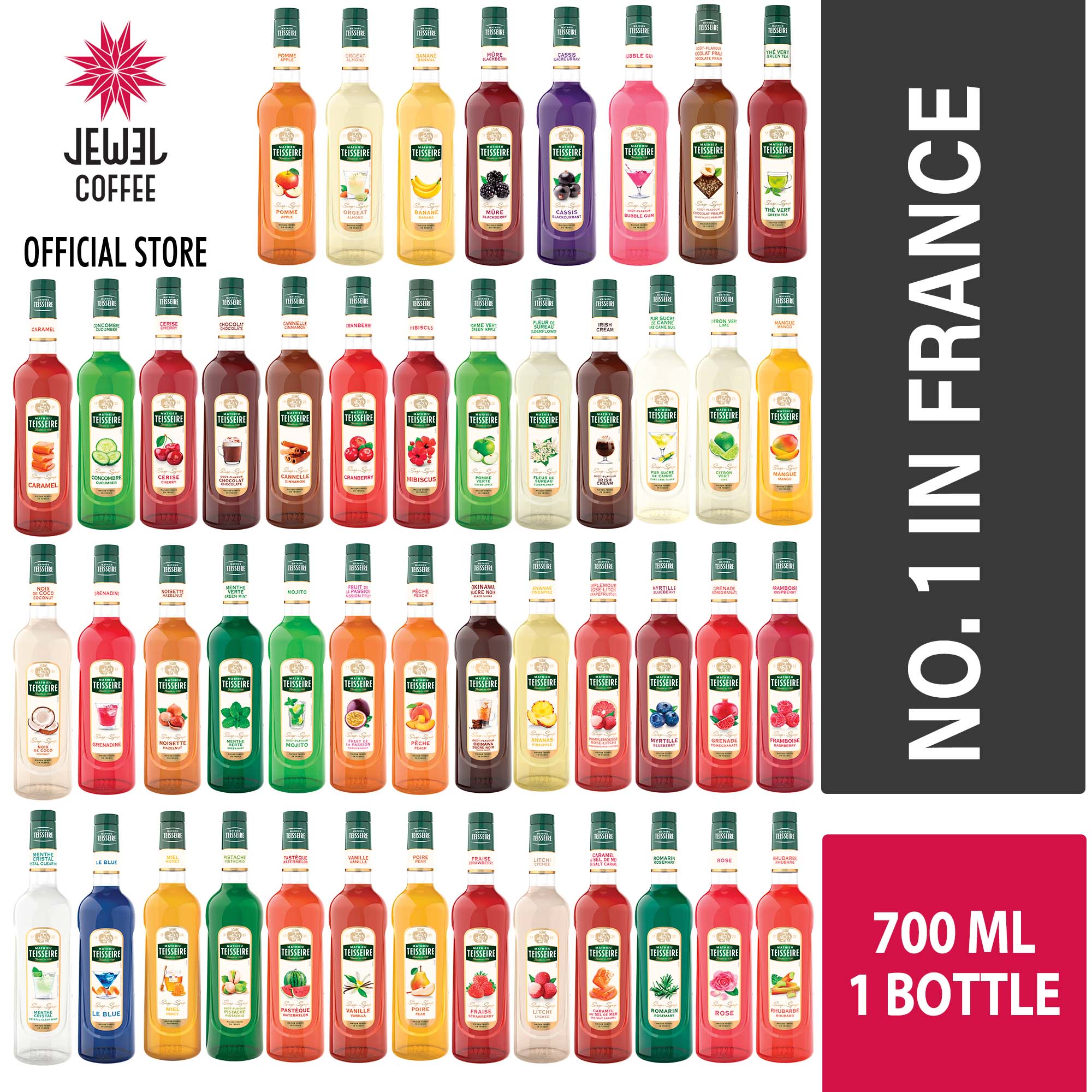 Mathieu Teisseire Herbs & Flowers Syrup Range