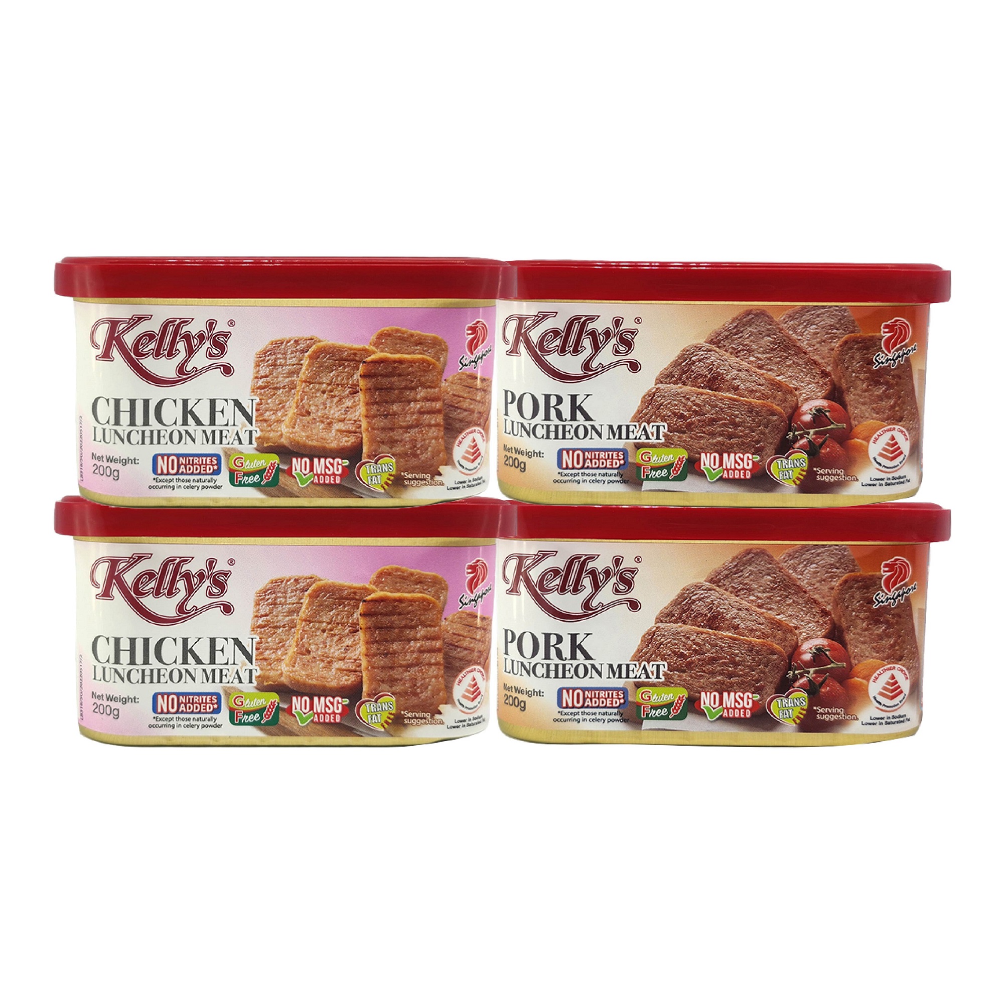 [Bundle of 6] Kelly's Healthier Choice Luncheon Meat 200g (Non-Halal)
