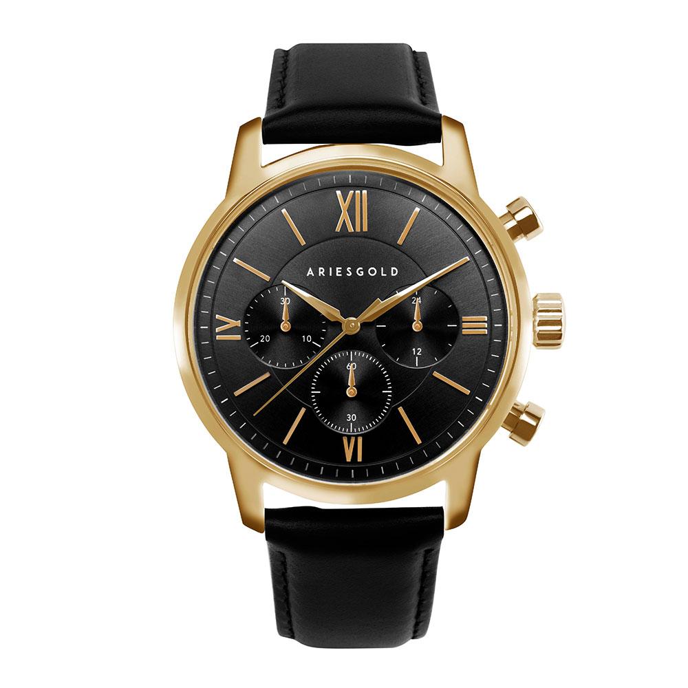 ARIES GOLD URBAN ETERNAL GOLD STAINLESS STEEL G 1027 G-BKG BLACK ...