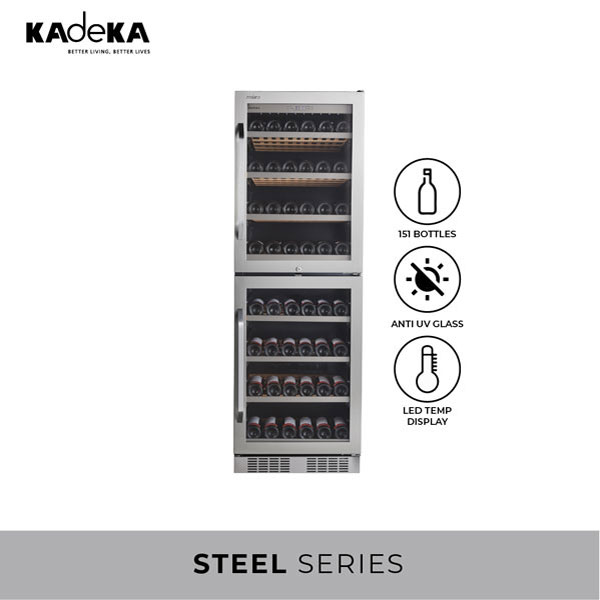 KADEKA KA165T Steel Series 151 Bottle Wine Chiller