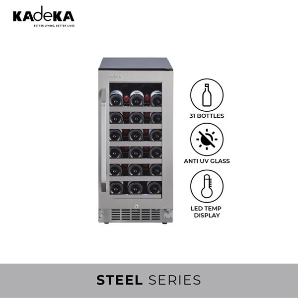 KADEKA KA39WR Stainless Steel 31 Bottle Wine Chiller
